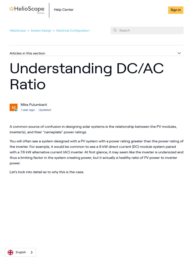 Understanding DC/AC Ratio in Solar Design | PDF | Photovoltaics ...