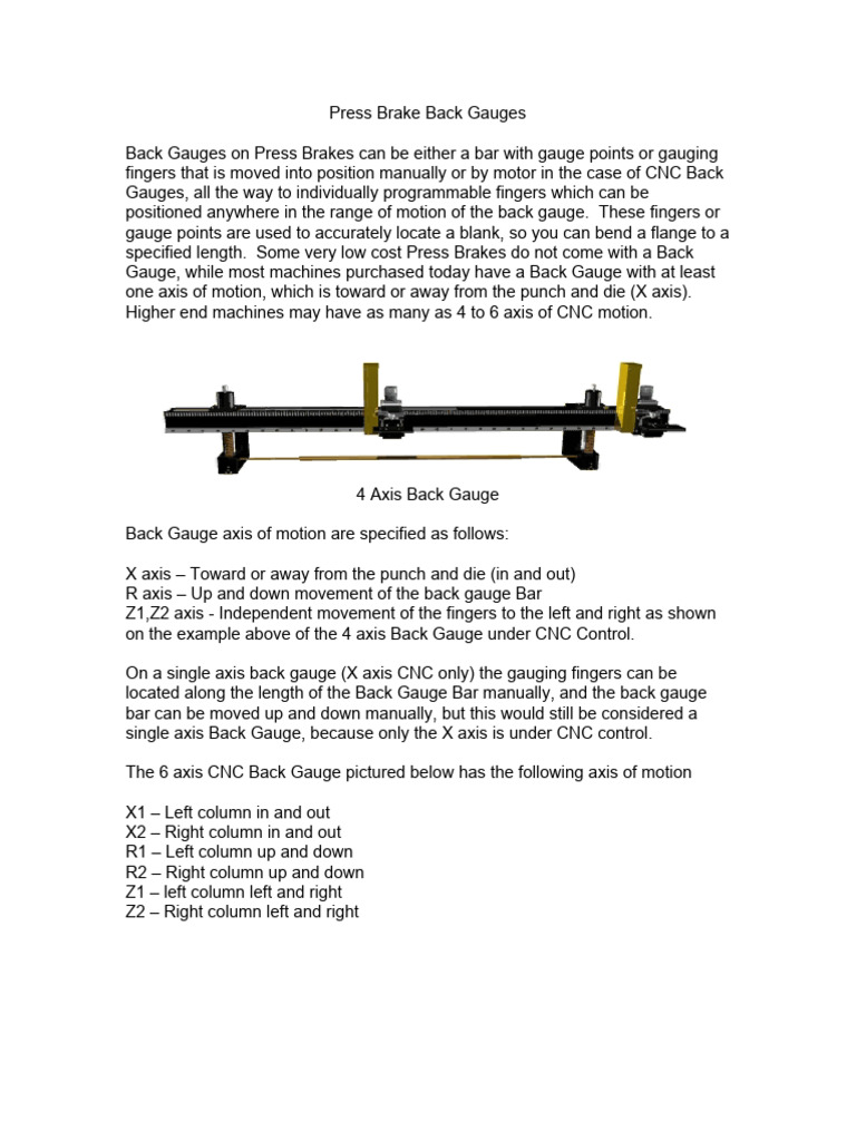 CNC Back Gauge Selection Guide | PDF | Mechanical Engineering | Tools