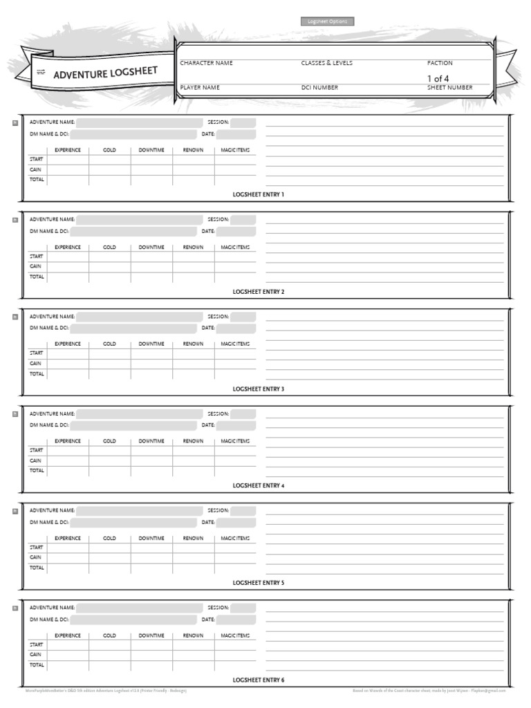 960095-Printer Friendly-Redesign v12-8 MPMBs Adventure Logsheet | PDF ...
