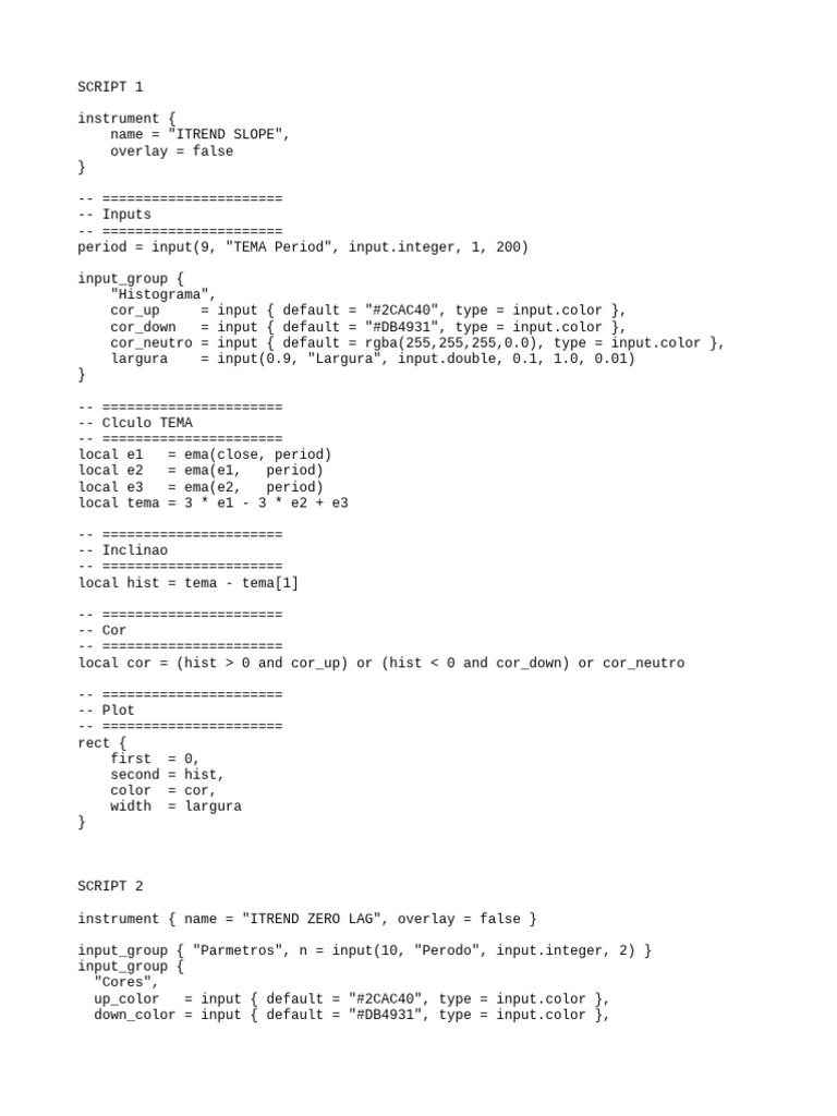 3 Scripts Itrend | PDF