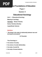 Sociology and Education and The Relationship | PDF | Sociology | Thought