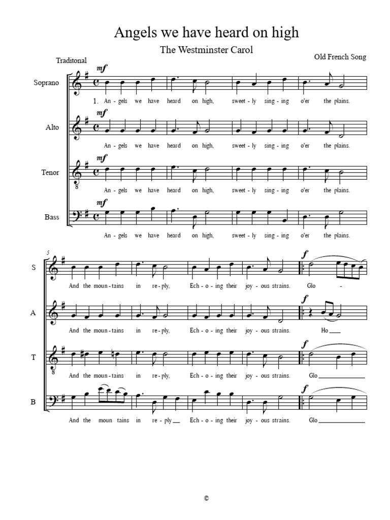 Chanson "Angels We Have Heard on High" | PDF