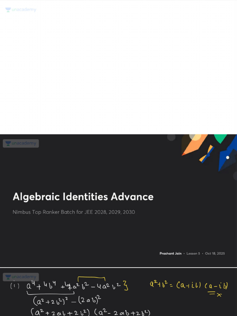 Algebraic Identities Advance With Anno | PDF