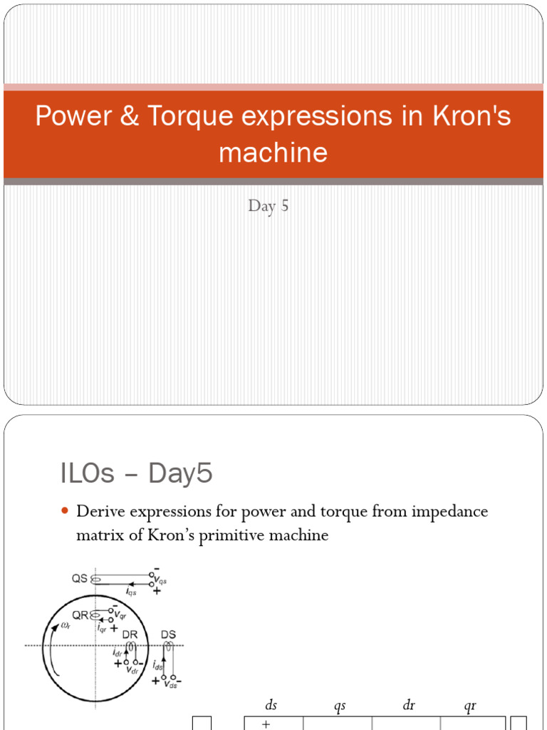 Power and Torque in Kron's Machine | PDF | Magnetic Devices | Machines