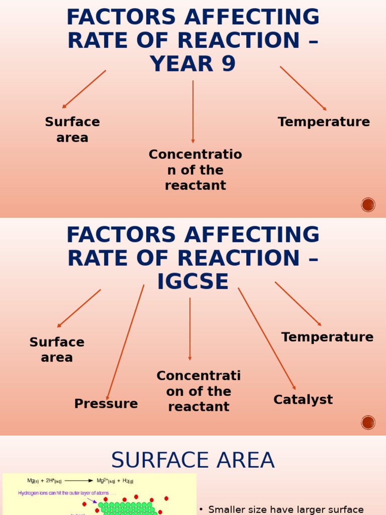 Factors Influencing Reaction Rates | PDF