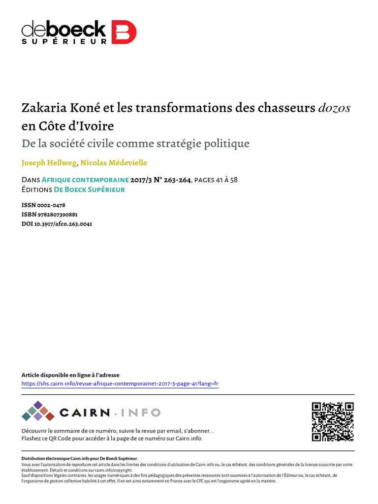 Transformations des dozos en Côte d'Ivoire | PDF | Côte d'Ivoire