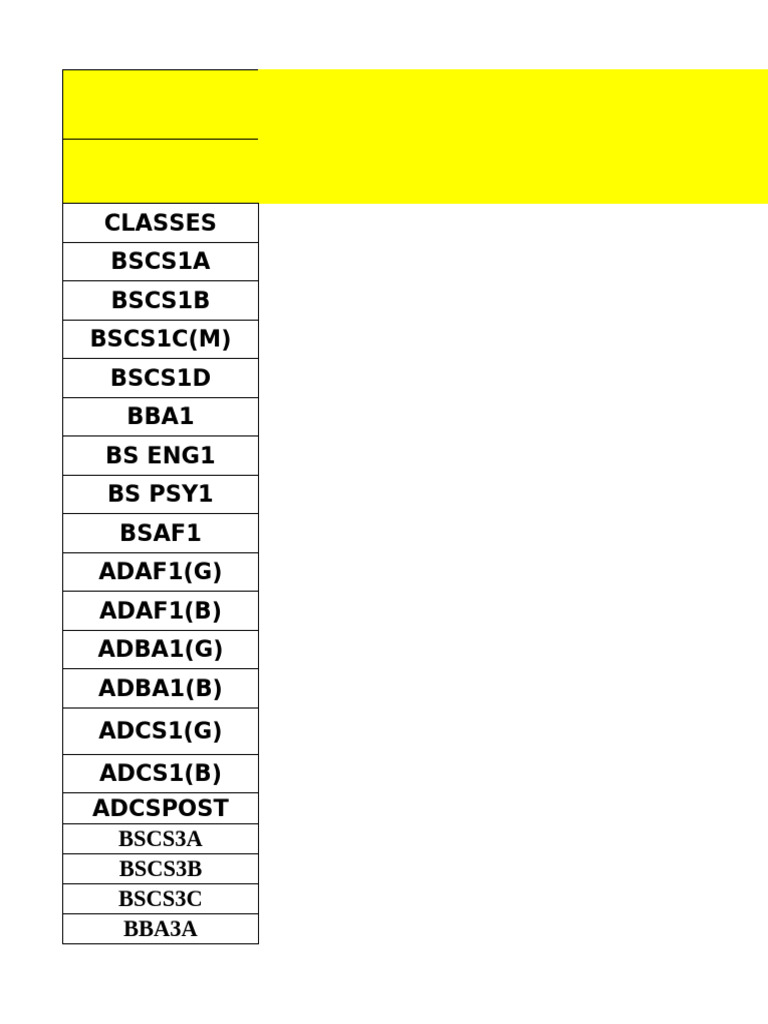 UCP Class Timings 2025 Overview | PDF | Quantitative Research | Computing
