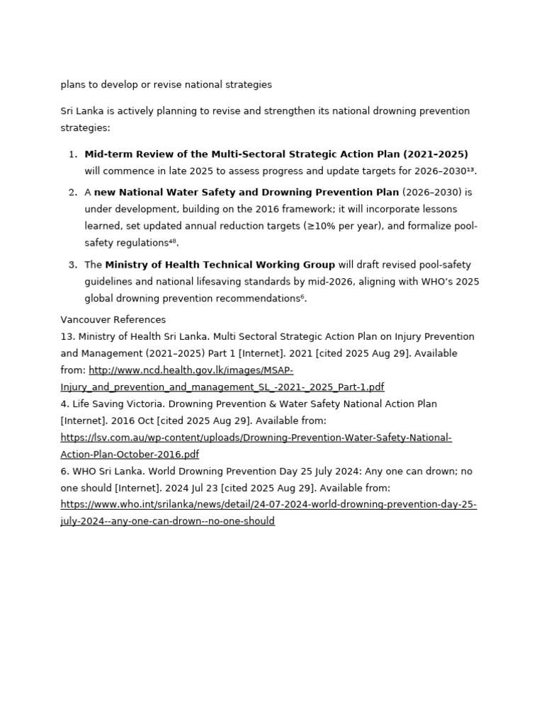 Plans To Develop or Revise National Strategies | PDF