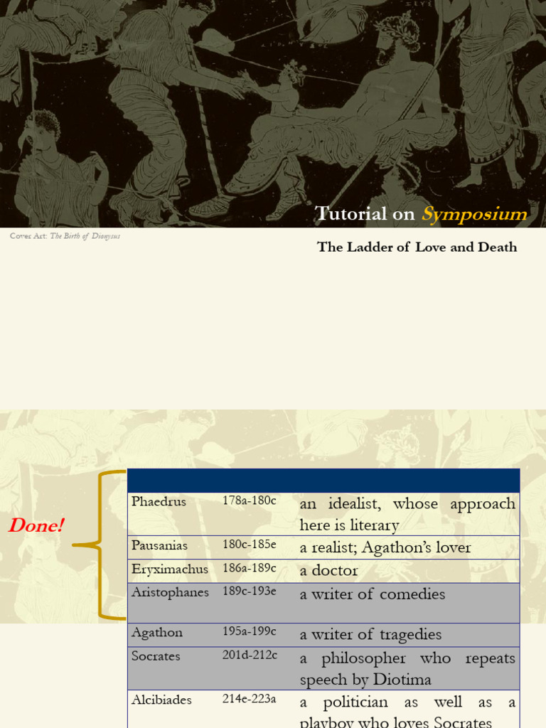 Symposium Analysis: Love, Death, and Philosophy | PDF | Symposium (Plato)