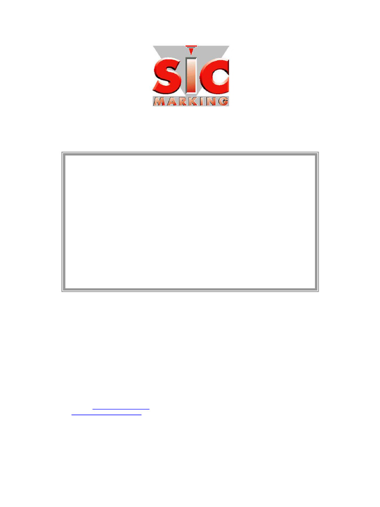 SIC Marking User Manual Overview | PDF | Machines | Software