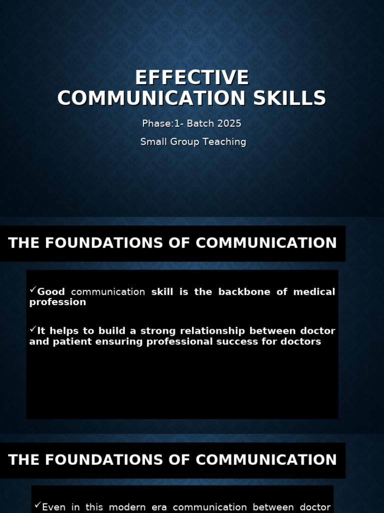 Essential Communication Skills for Doctors | PDF | Communication ...