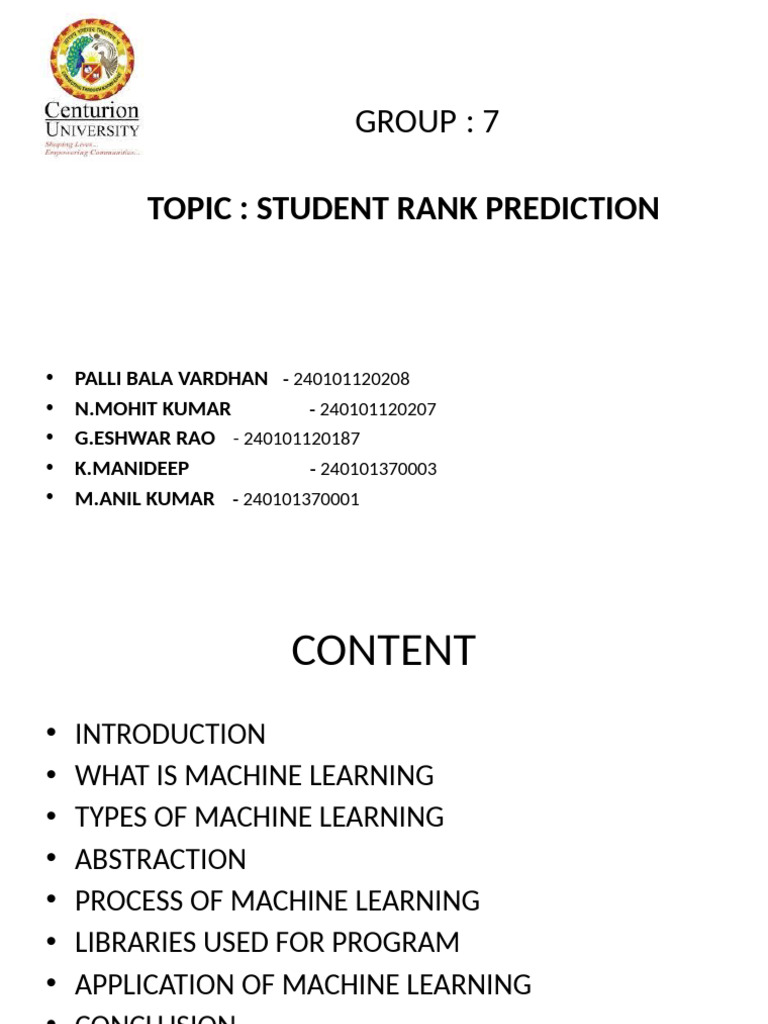Student Rank Predection - 1 | PDF | Machine Learning | Applied Mathematics