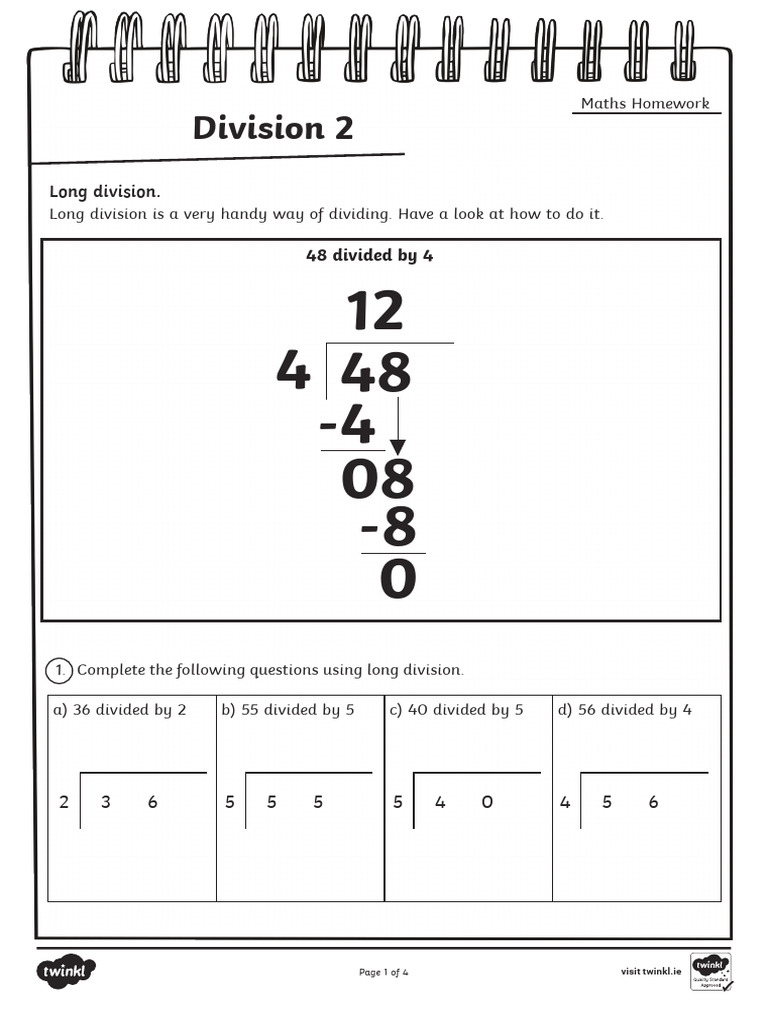 Long Division Maths Homework Guide | PDF | Chess Openings | Chess