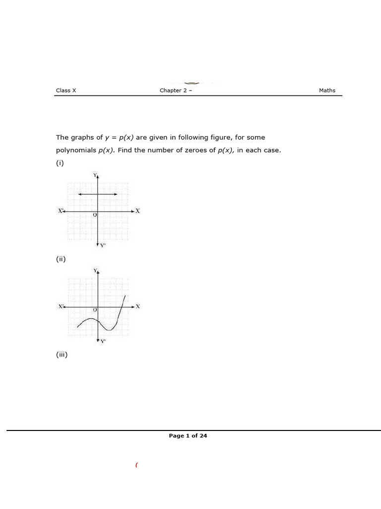 Chapter 2 Polynomials | PDF | Zero Of A Function | Polynomial