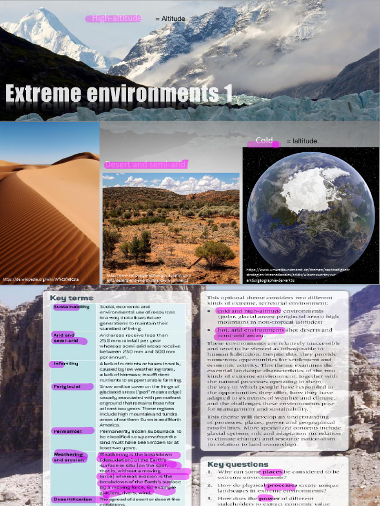 1 Extreme Environments 2 | PDF | Desert | Mountains
