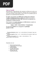 Ejemplos de oraciones con "can" y "can't" | PDF