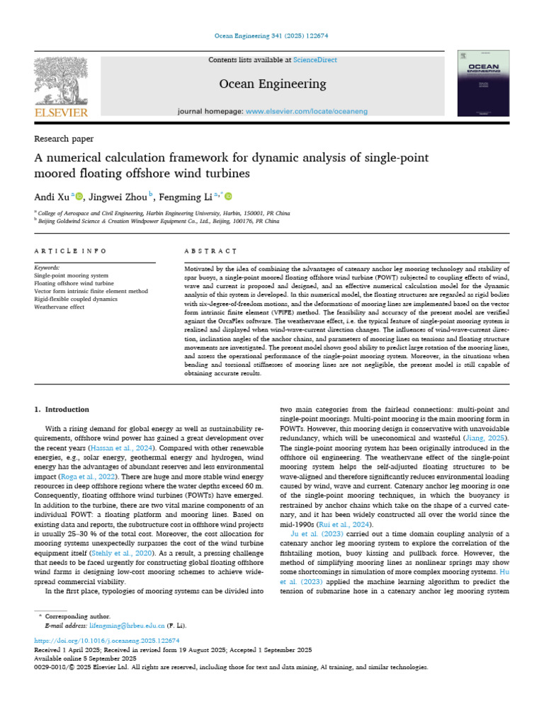 A Numerical Calculation Framework For Dynamic Analysis of Single-Point ...