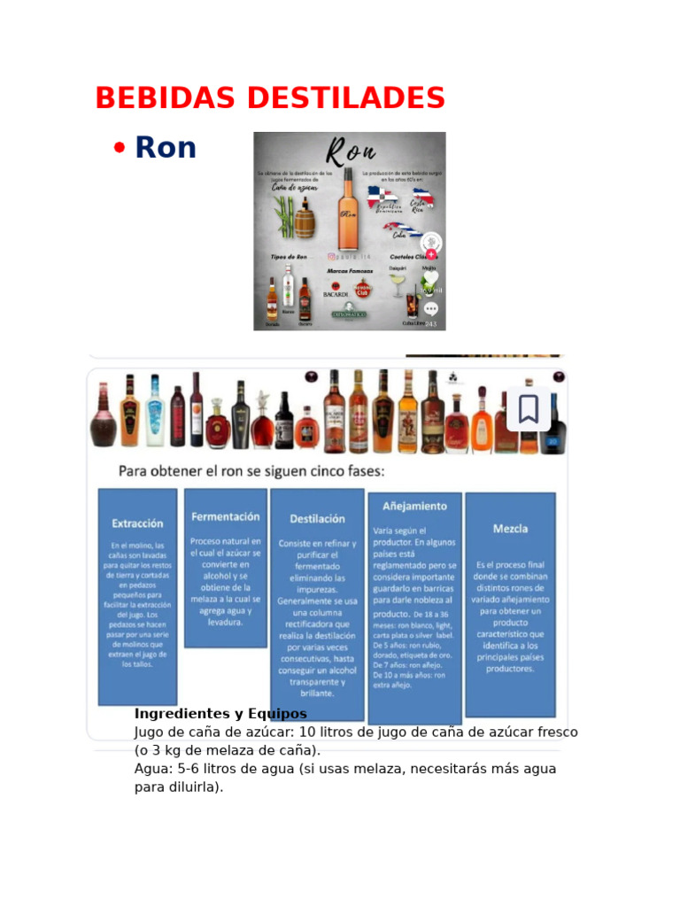 Cómo Hacer Ron, Vodka y Soju en Casa | PDF | Ron | Destilación