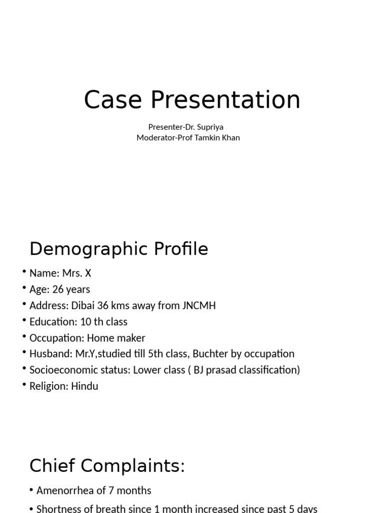 Case Presentation Supriya Heart Disease | PDF | Childbirth | Cardiology