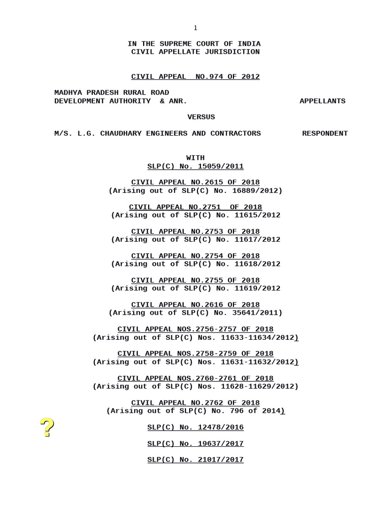 Civil Appeal No.974 of 2012 | PDF | Arbitration | Appeal
