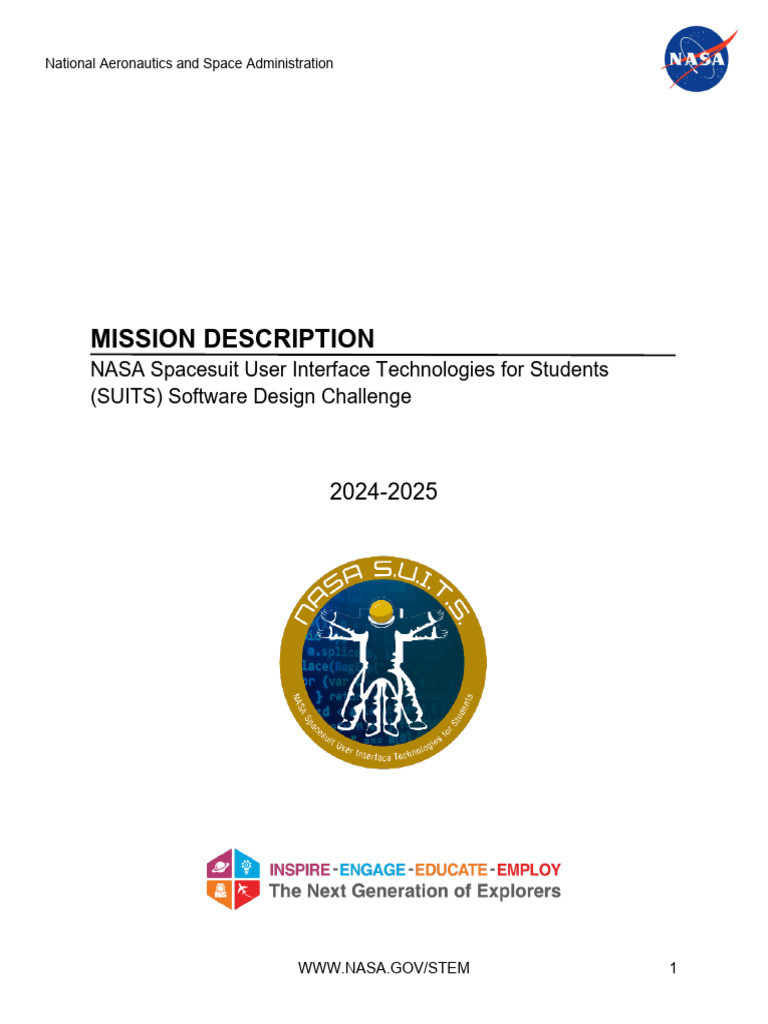 NASA SUITS Software Design Challenge 2024 | PDF | Space Suit | Nasa