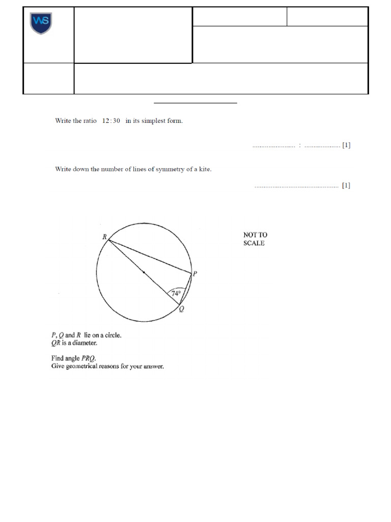 Y10 HL Revision Worksheet 2 | PDF