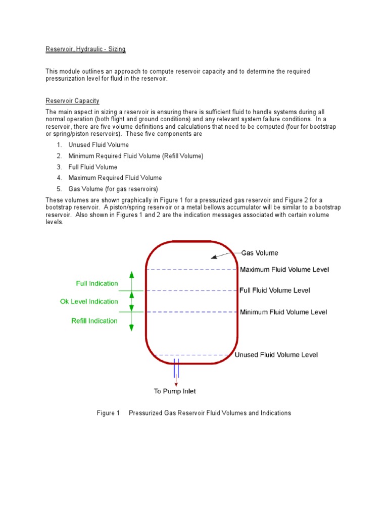 Reservoir Sizing | PDF | Petroleum Reservoir | Pump