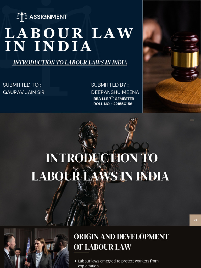 Introduction To Labour Laws in India PPT by DEEPANSHU | PDF | Labour ...