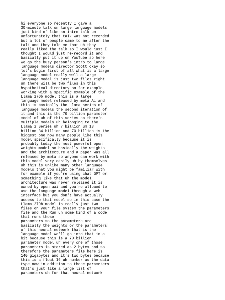 (1hr Talk) Intro To Large Language Models | PDF | Operating System ...