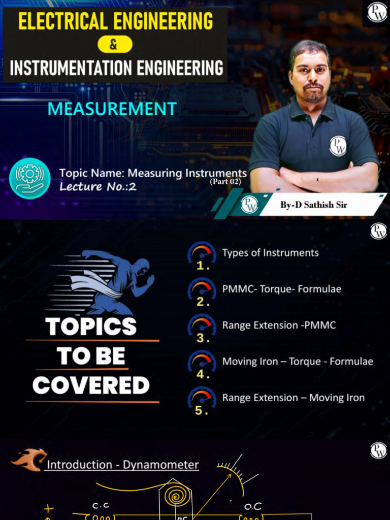 Measuring Instruments (Part 02) (Lec 02) Class Notes | PDF