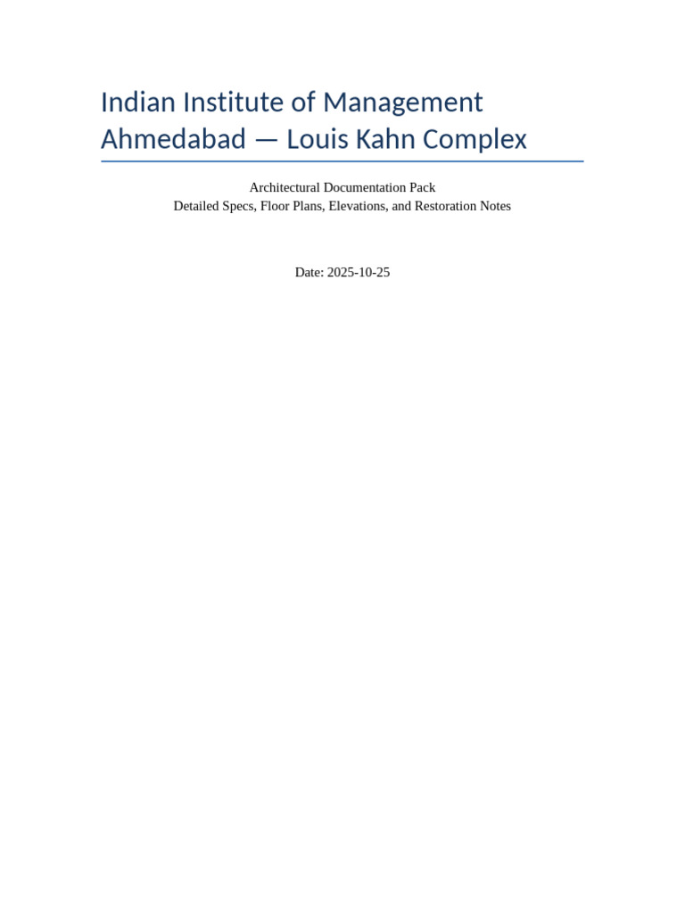 IIM Ahmedabad Architectural Documentation | PDF | Real Estate | Civil ...