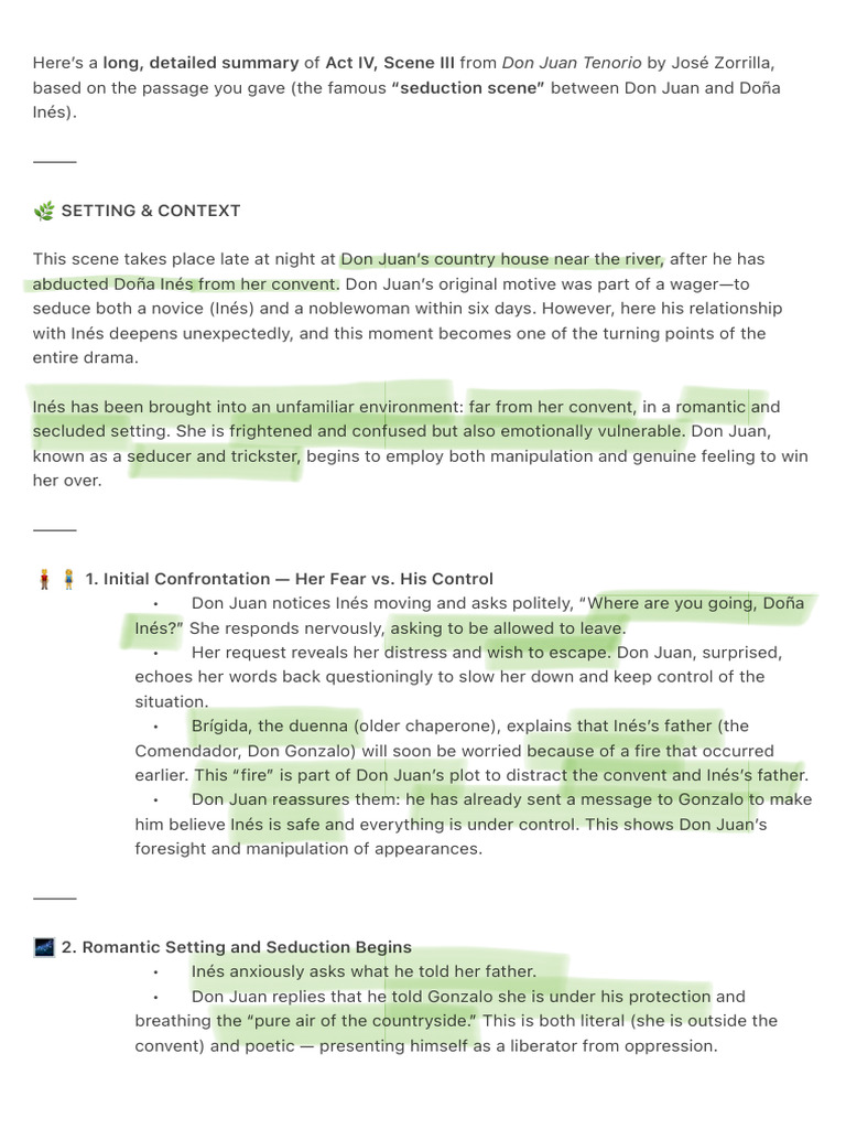 Here's A Long, Detailed Summary of Act IV, Scene III From Don Juan ...