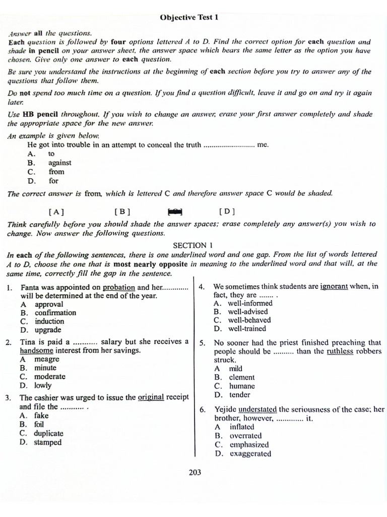 FIA MOCK English Language Paper 1 | PDF