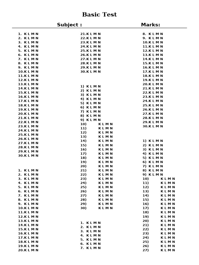 Basic Test | PDF | Chess | Chess Theory