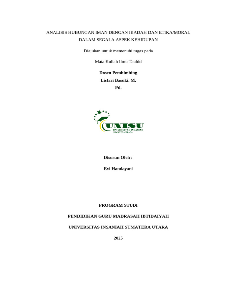 Hubungan Iman, Ibadah, dan Etika | PDF