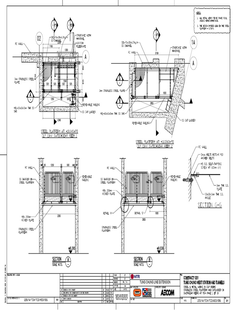 (DHK016) Drawings For SS Platform in TCA (A4) | PDF