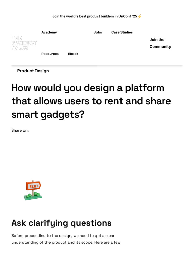 Renting Platform Product Case Study - The Product Folks | PDF ...