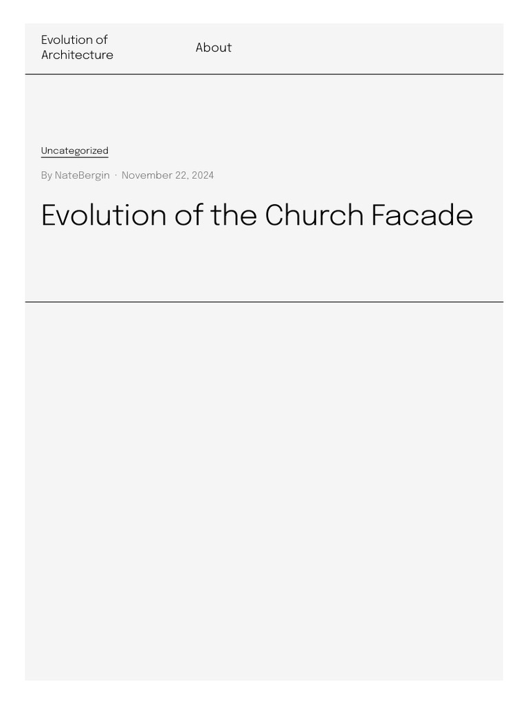 Evolution of The Church Facade - Evolution of Architecture | PDF ...