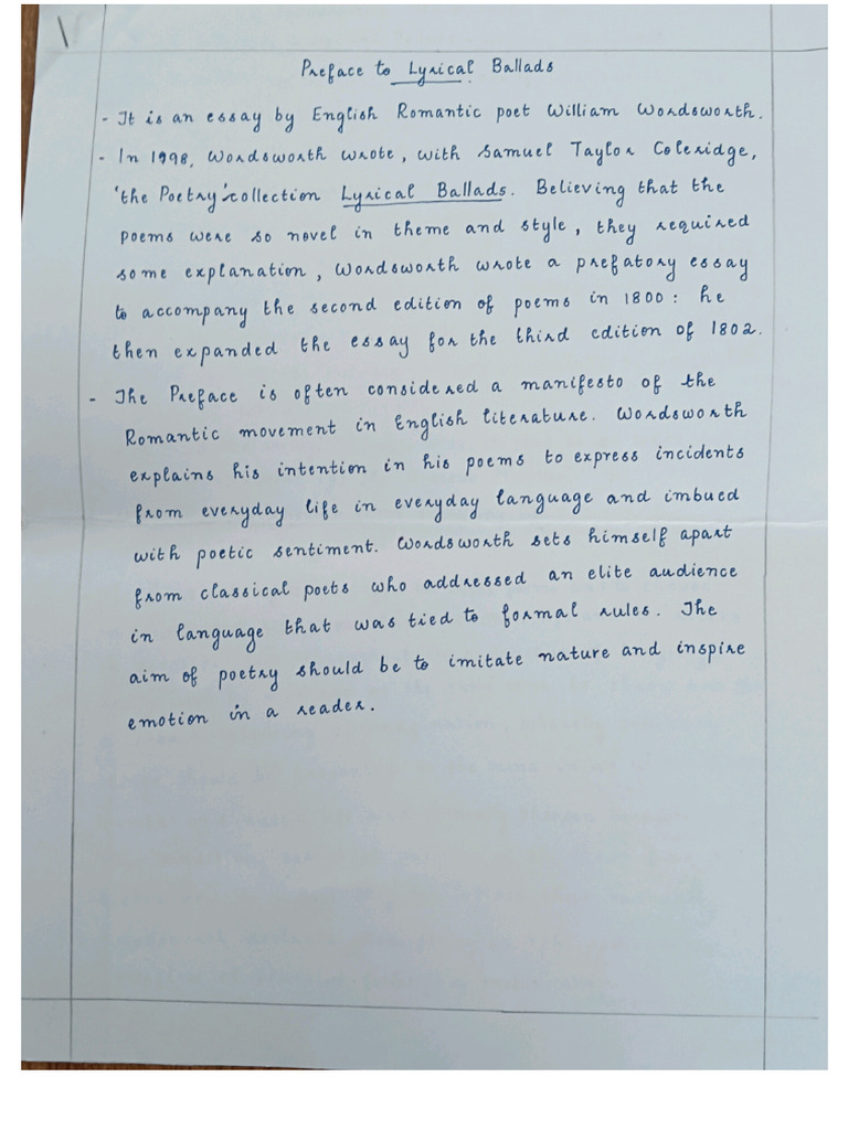 Preface To Lyrical Ballads | PDF