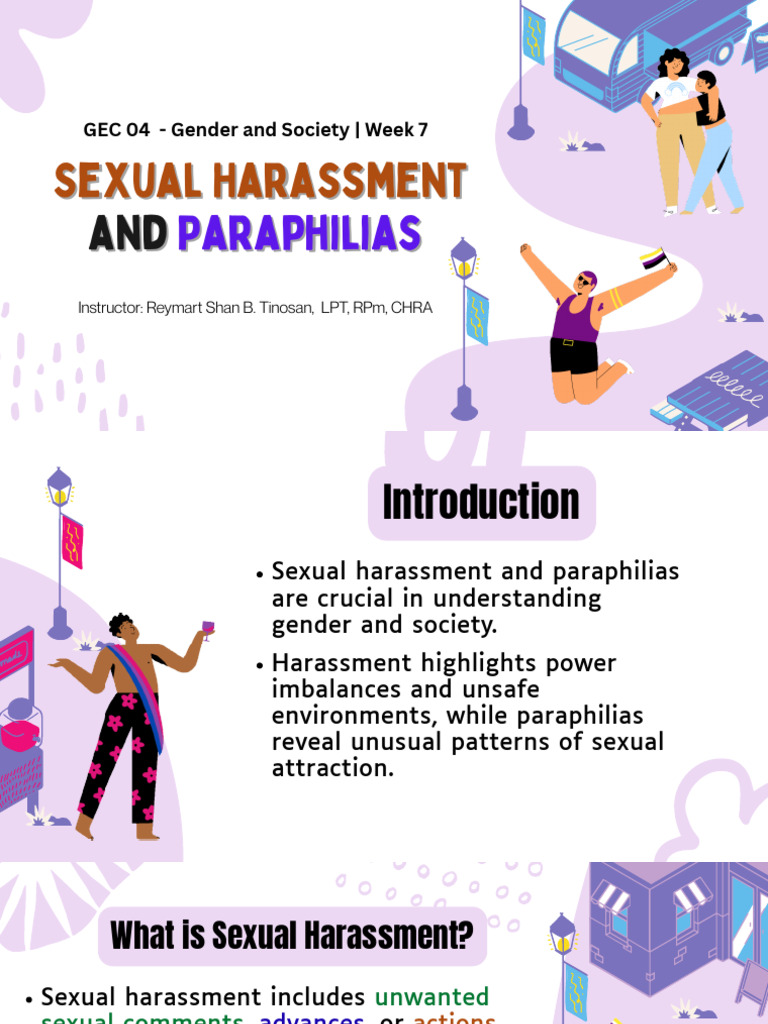 WEEK 7 - GEC 04 Gender and Society - Sexual Harassment and Paraphilias ...