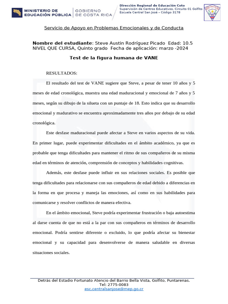 Test de La Figura Humana Austin | PDF | Las emociones | Cognición