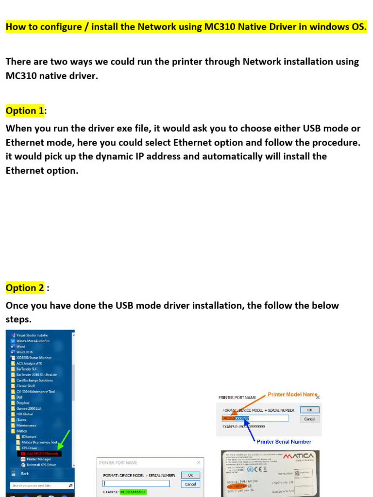 How To Install Ethernet Option in MC310 | PDF