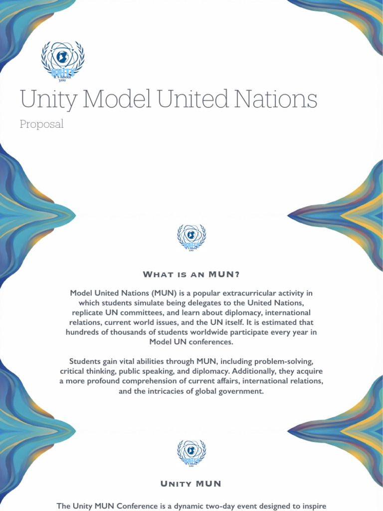 Proposal - Unity Model UN | PDF | United Nations | International Relations