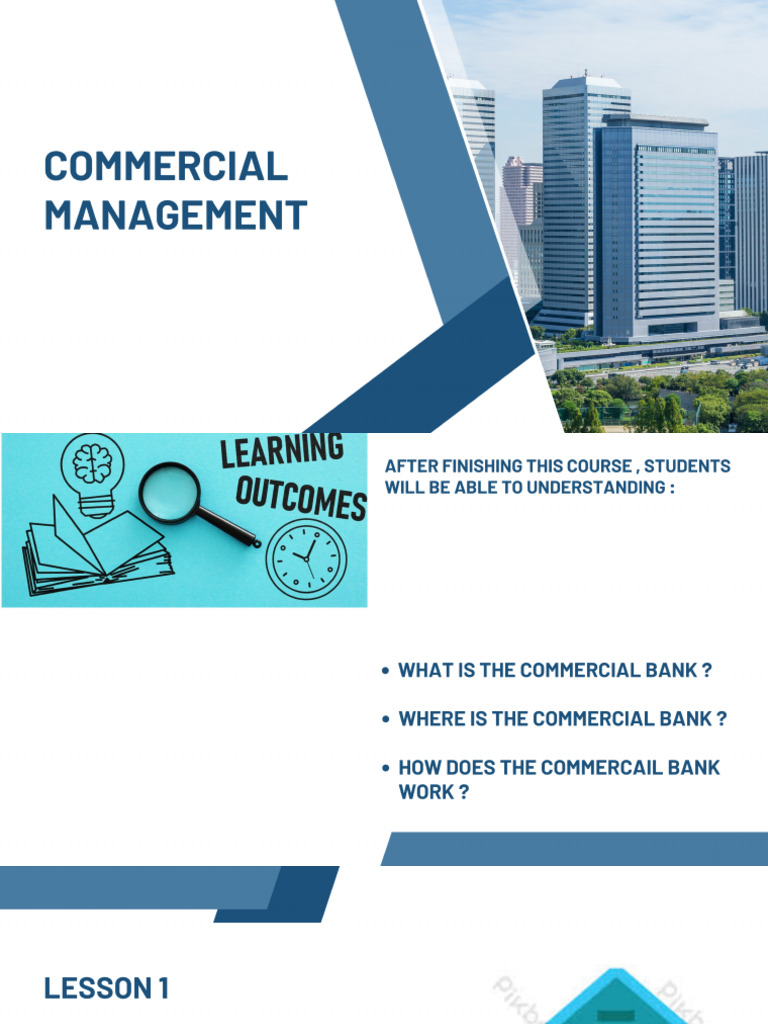 Uef - Lesson 1 - Commercial Bank Management | PDF