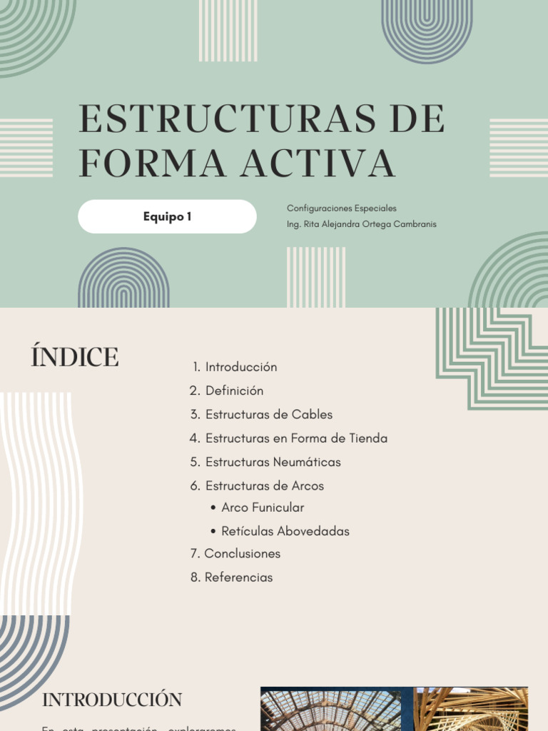 Estructuras de Forma Activa: Tipos y Aplicaciones | PDF | Bóveda ...