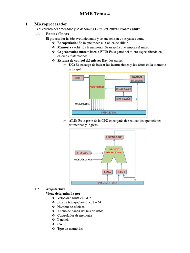 MME Tema4 | PDF | Microprocesador | Intel