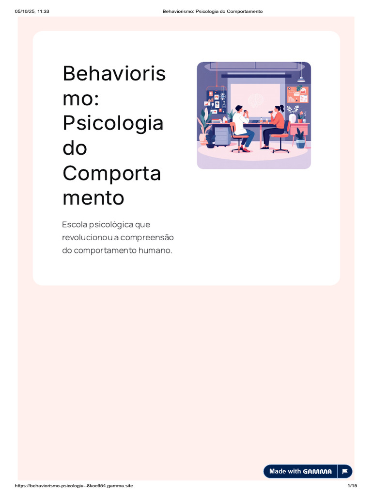Trabalho de Behaviorismo | PDF | Behaviorismo | Condicionamento clássico