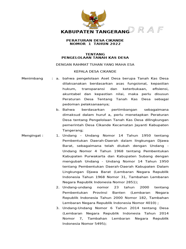 Perdes Tanah Bengkok | PDF