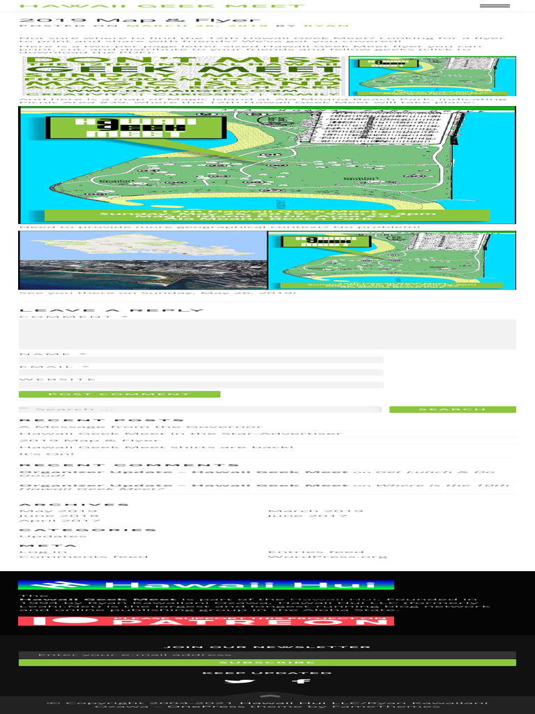 2019 Map & Flyer - Hawaii Geek Meet | PDF