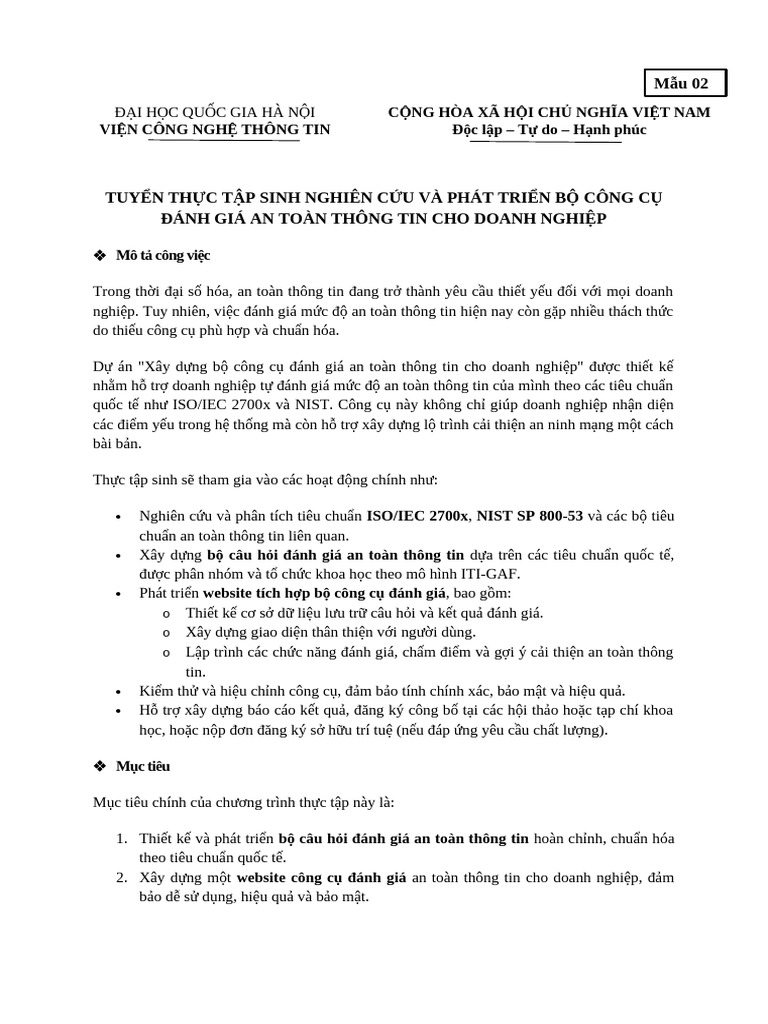 CISS Hoi Dap Nghien Cuu Va Phat Trien Bo Cong Cu Danh Gia An Toan TT | PDF